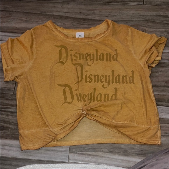 Disney | Tops | Disney Mustard Disneyland Crop Top | Poshmark